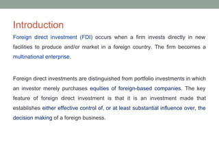 Foreign Direct Investment | PPT