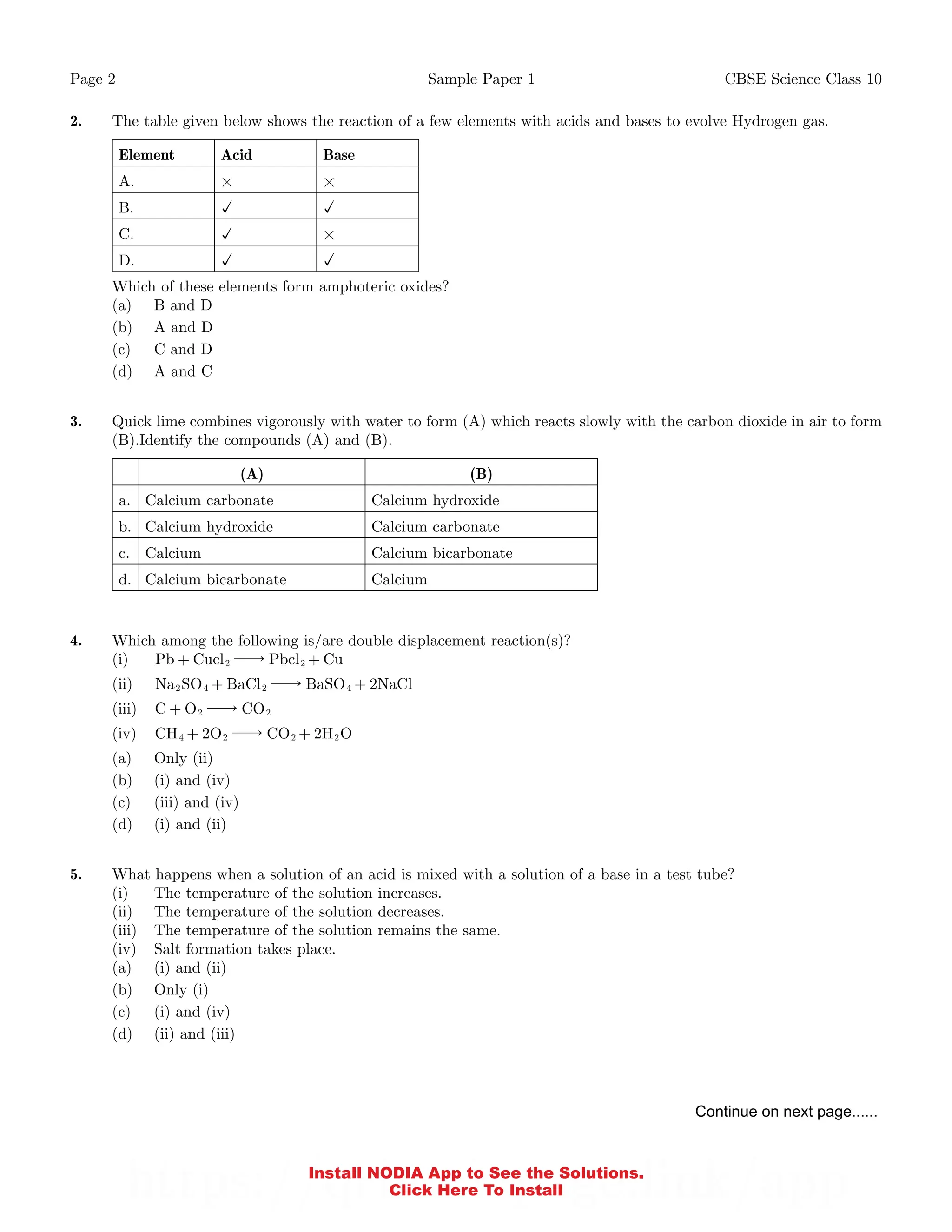Science 30 set Sample Papers | PDF