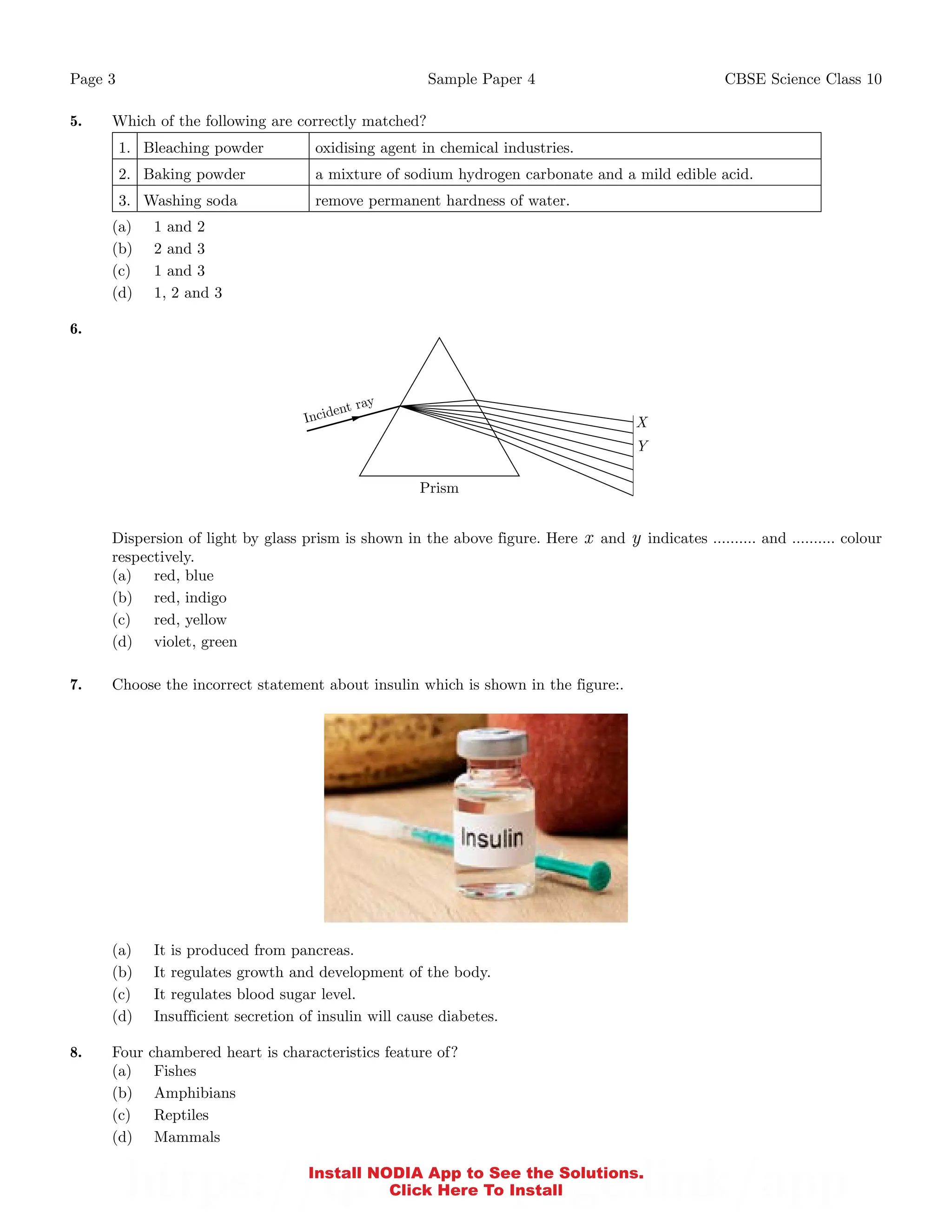 Science 30 set Sample Papers | PDF
