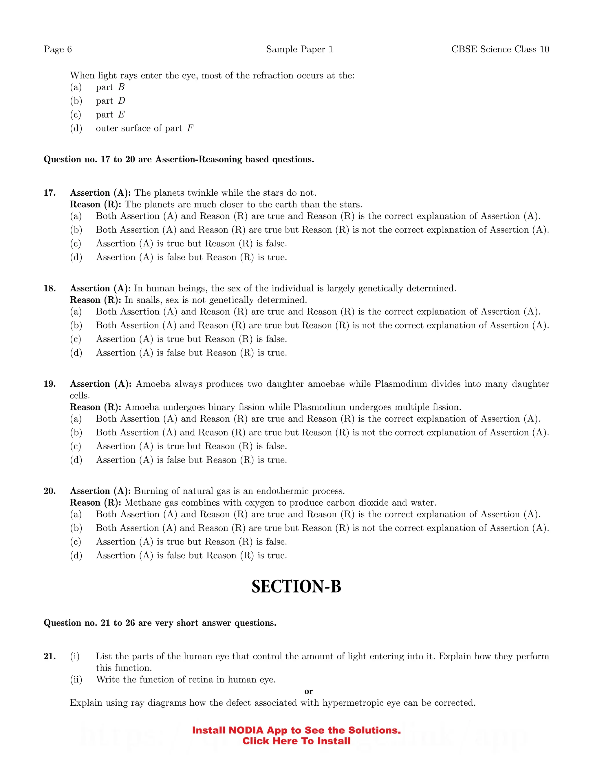 Science 30 set Sample Papers | PDF