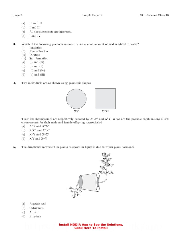 Science 30 set Sample Papers | PDF