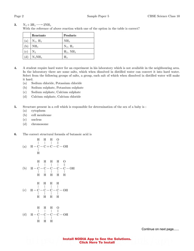Science 30 set Sample Papers | PDF