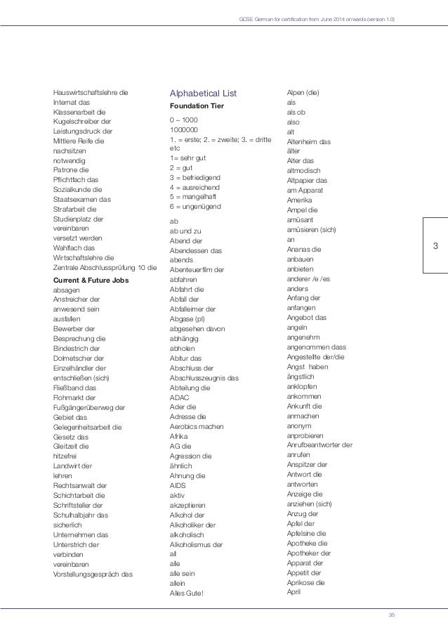 AQA GCSE German Specification 2013