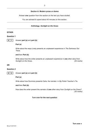 Aqa 47101 h-w-qp-jun11 | PDF | Secondary Education | Education