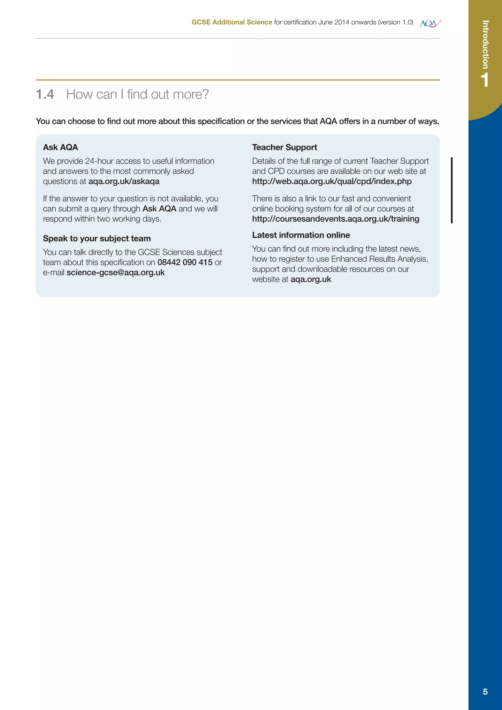 AQA additional science 4408 | PDF