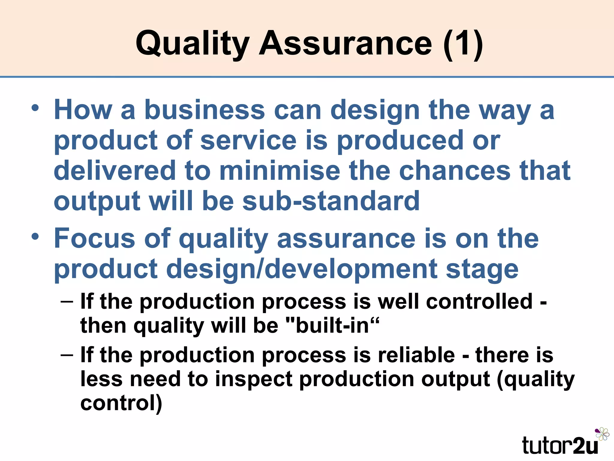 Operations - Managing Quality | PPT