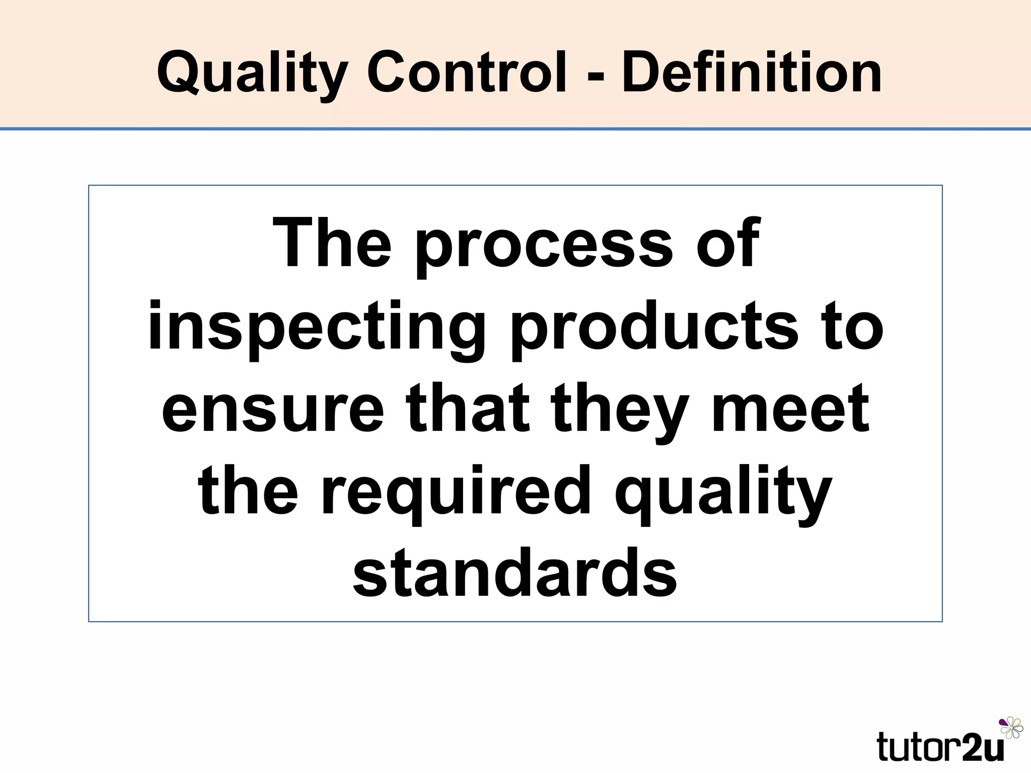 Operations - Managing Quality | PPT