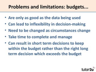 Finance - Using Budgets | PPT