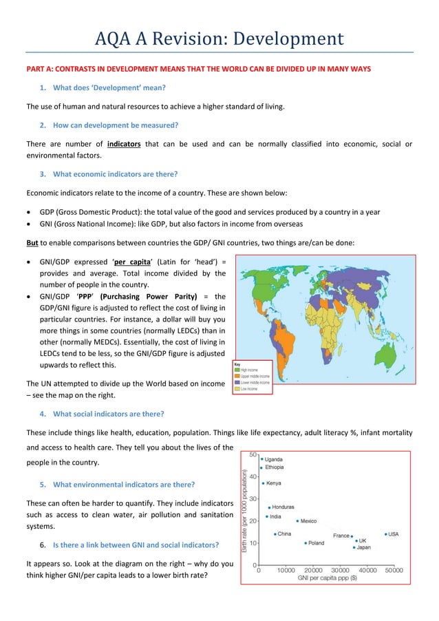 Aqa development gap revision | PDF