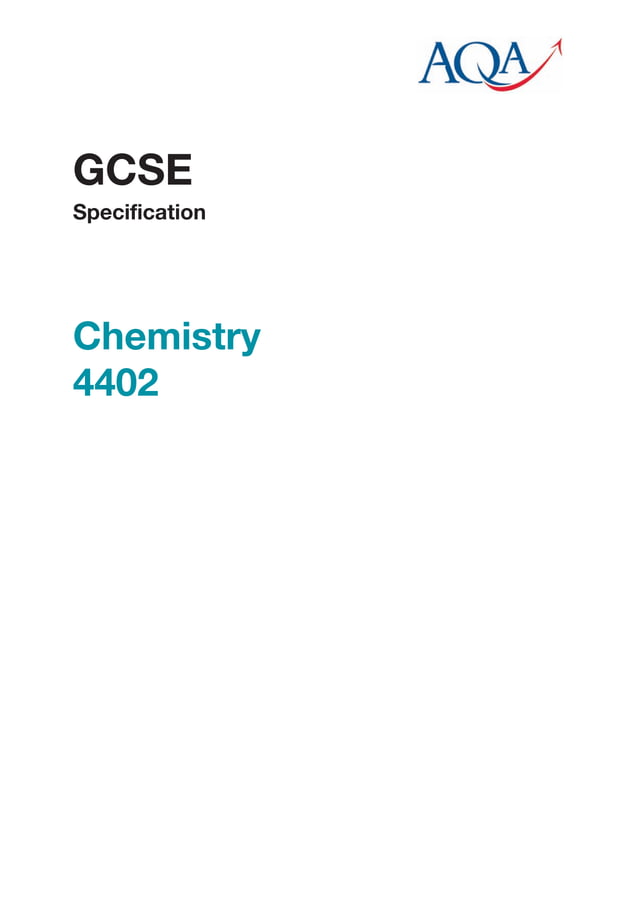 Aqa gcse chemitry specification | PDF