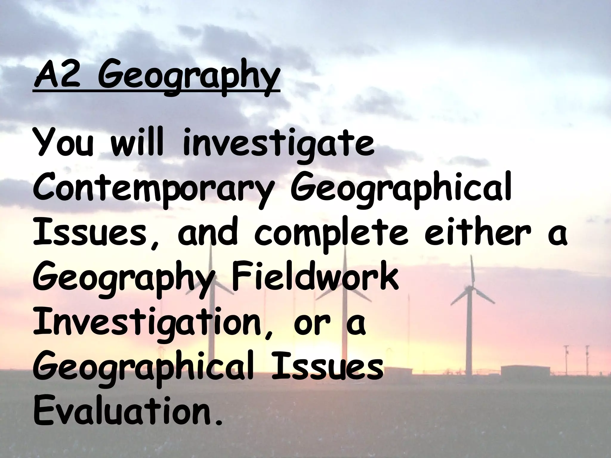 AQA Geography A level | PPT