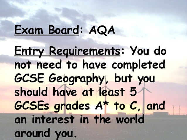 AQA Geography A level | PPT