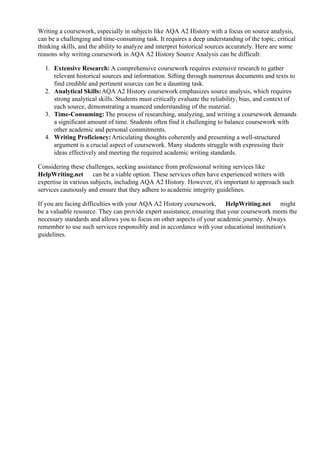 Aqa A2 History Coursework Source Analysis | PDF
