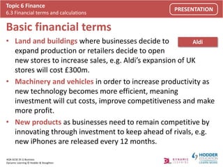 AQA Business finance powerpoint GCSEs last | PPTX