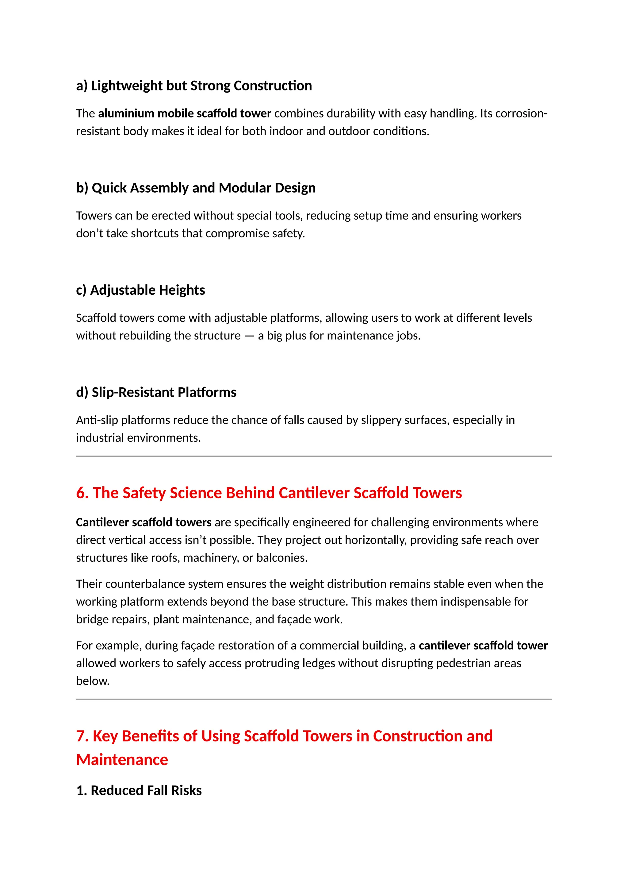 How Scaffold Towers Reduce Risk and Boost Safety in Construction Work | DOCX
