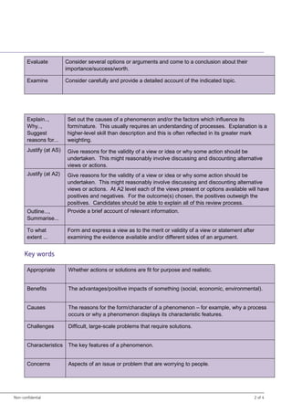 AQA Command Words | PDF