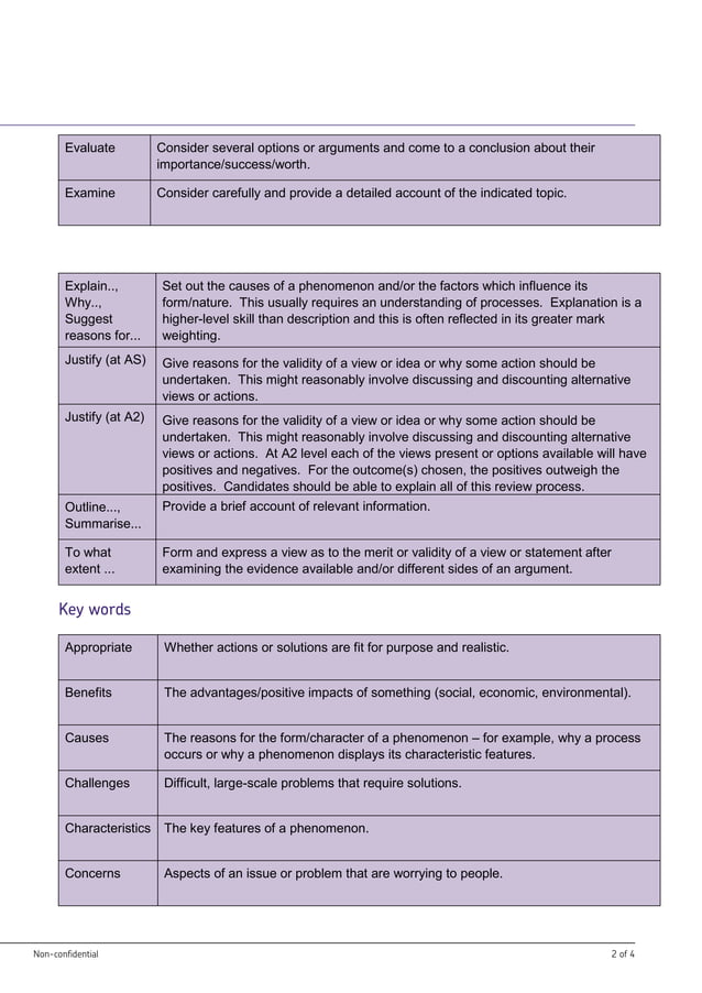 AQA Command Words | PDF