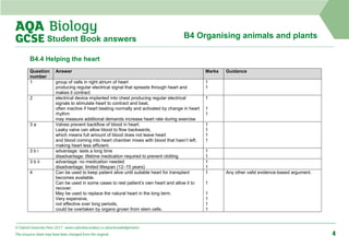 AQA Biology B4 [ Answers ] | PDF