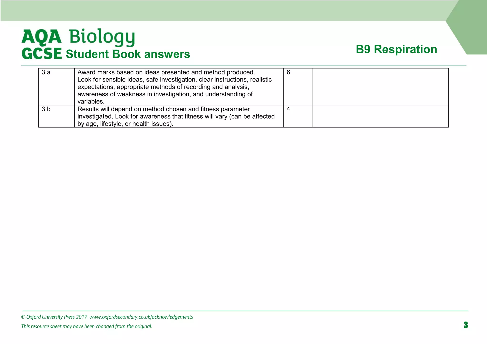 AQA Biology B9 [ Answers ] | PDF