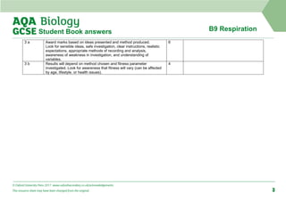 AQA Biology B9 [ Answers ] | PDF
