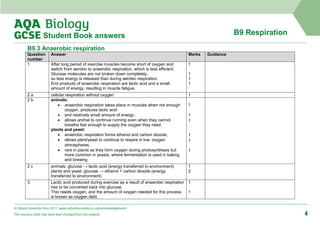 AQA Biology B9 [ Answers ] | PDF