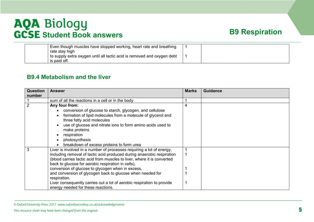 AQA Biology B9 [ Answers ] | PDF | Lung and Respiratory Health ...