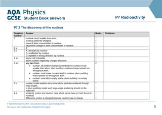 AQA Physics P7 Answers Key | PDF
