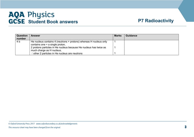 AQA Physics P7 Answers Key | PDF | Chemistry | Science