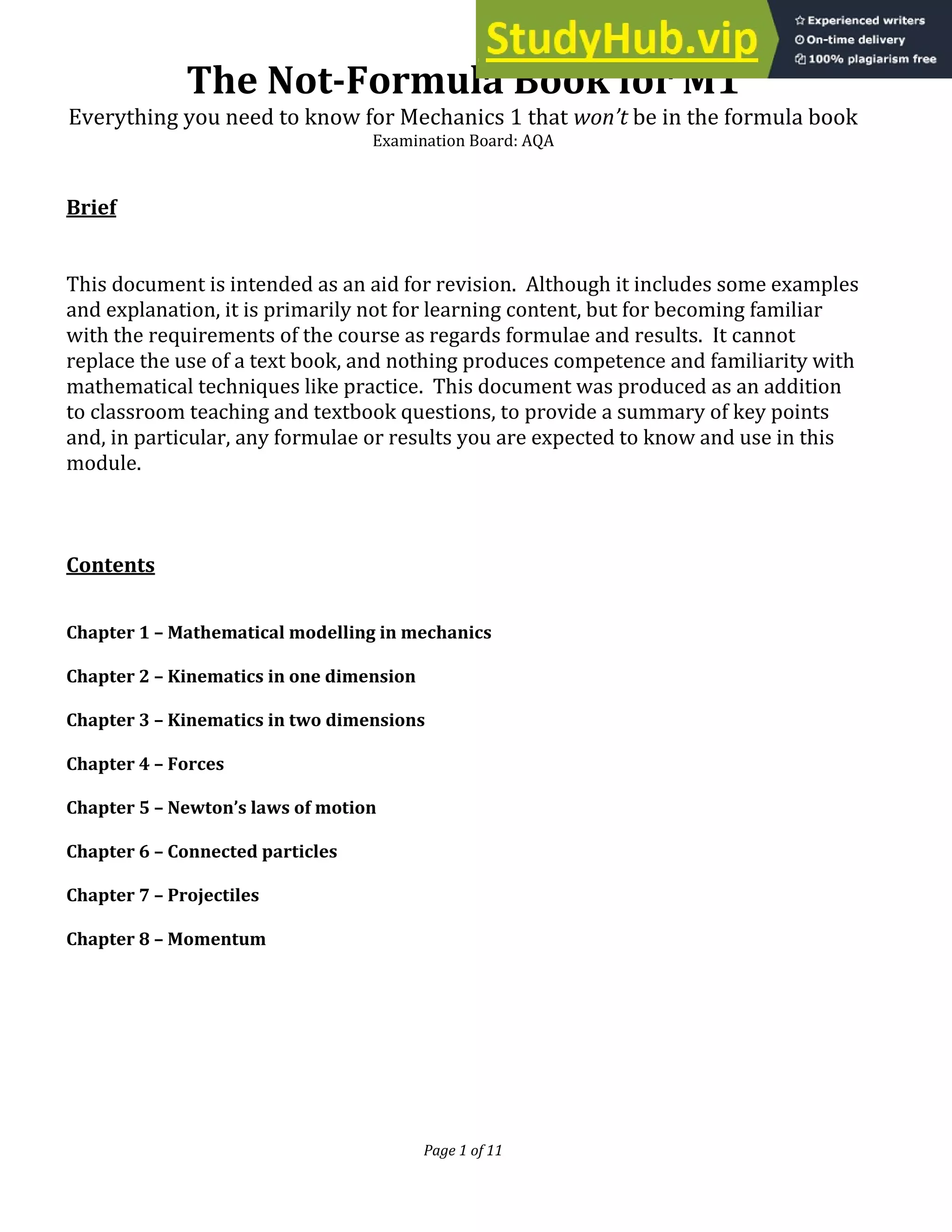 AQA M1 Not Formula Book.pdf