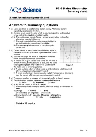 Gcse physics revision booklet | PDF