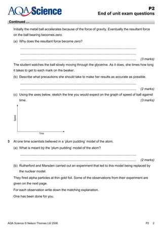 Gcse physics revision booklet | PDF