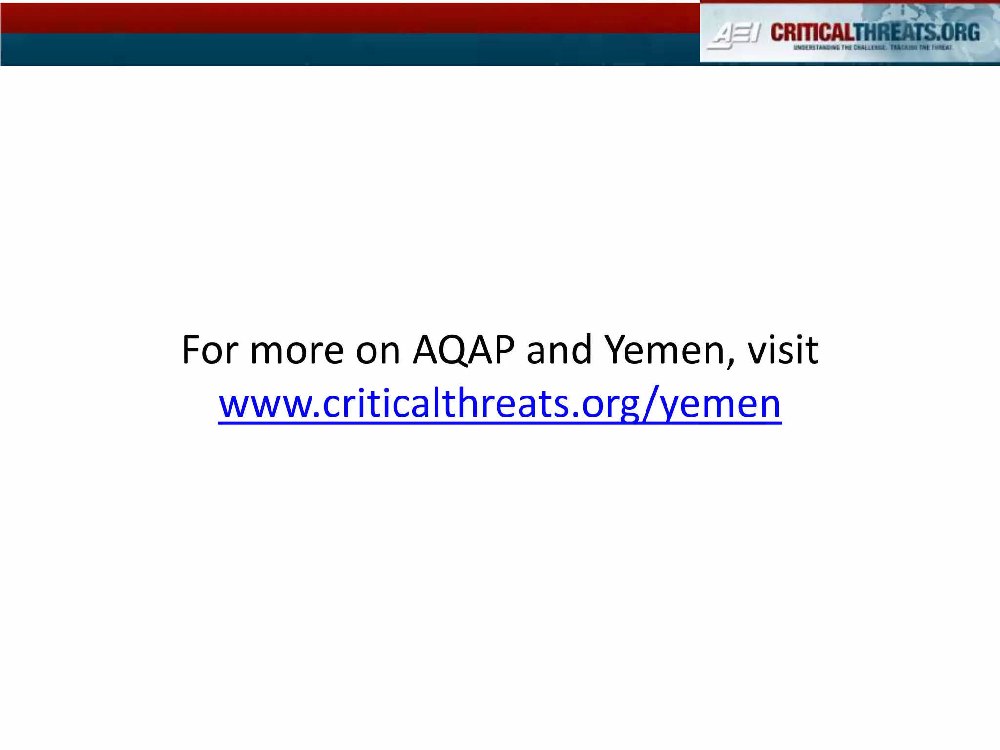 Al Qaeda in the Arabian Peninsula: Leaders and their Networks | PPTX