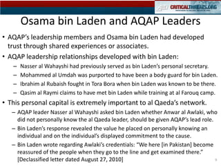 Al Qaeda in the Arabian Peninsula: Leaders and their Networks | PPTX