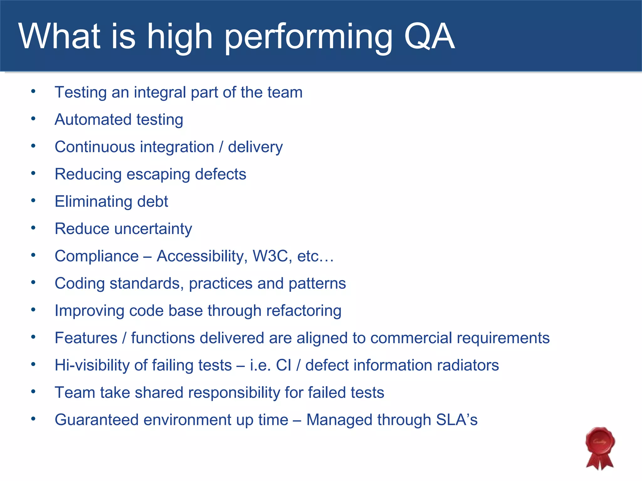 Agile QA presentation | PPT