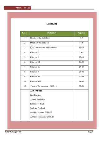 Aqar 2016 17 a.y. report | DOCX | College Education | Education