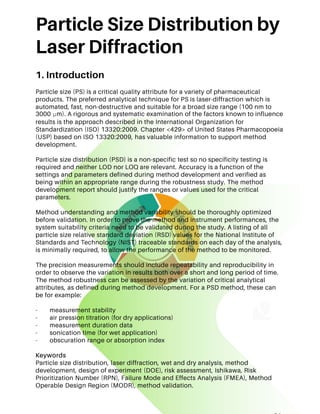 AQBD11 007 - Particle Size Distribution | PDF