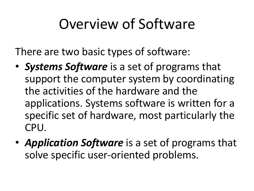 Application software packages