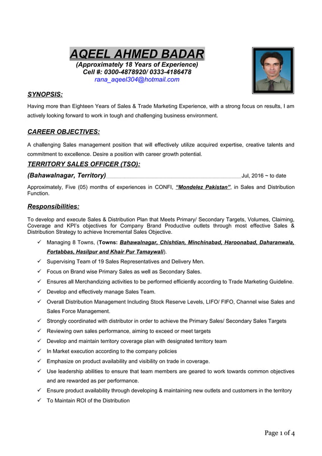 Aqeel ahmed badar's cv (02052016) (1) | PDF
