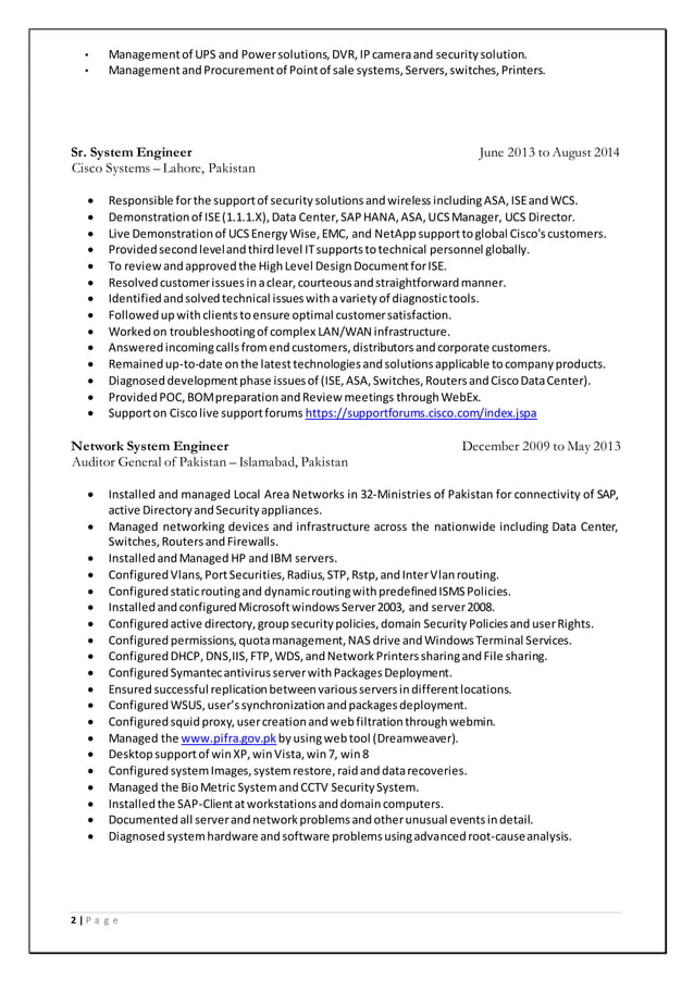 Network System Engineer | PDF