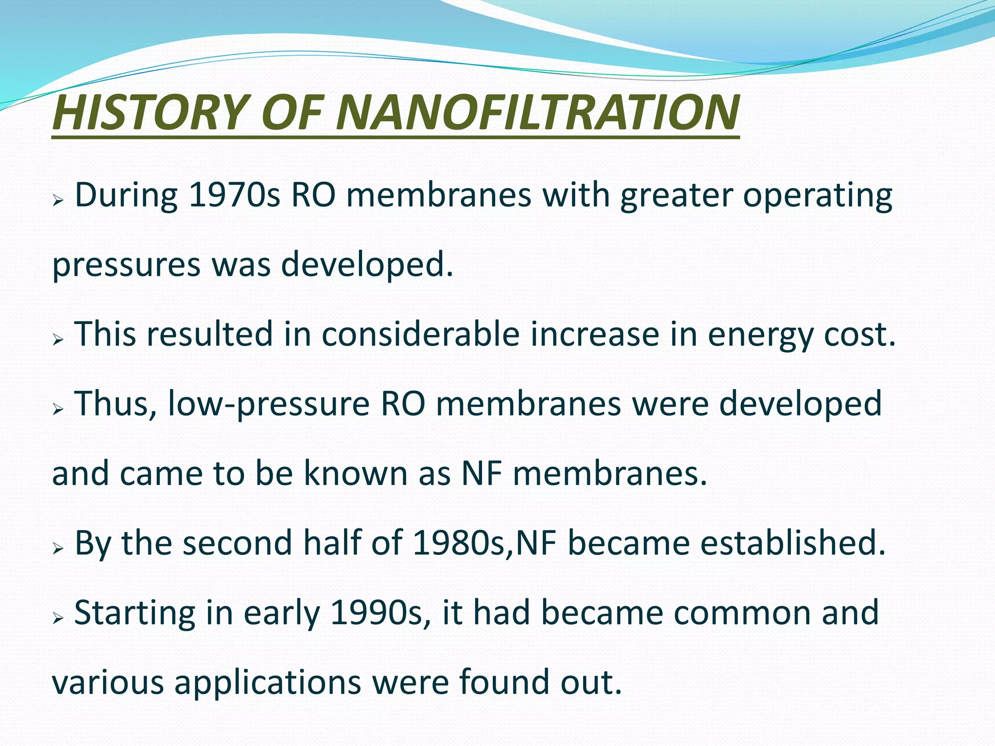 Nano Filtration In Water Supply Systems | PPTX