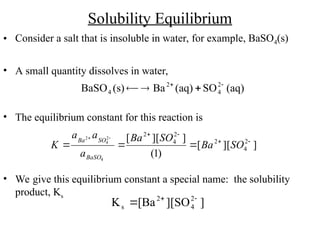 Equilibria Solubility Acid-Base Products | PPT