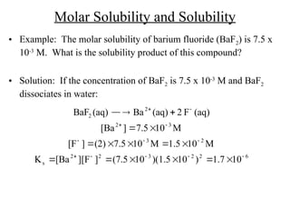 Equilibria Solubility Acid-Base Products | PPT