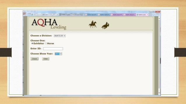 Explaining the AQHA Leveling Process - by Regina Kernin