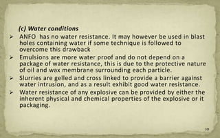 Selection of Suitable Explosives | PPTX