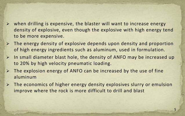 Selection of Suitable Explosives | PPTX | Geology | Science