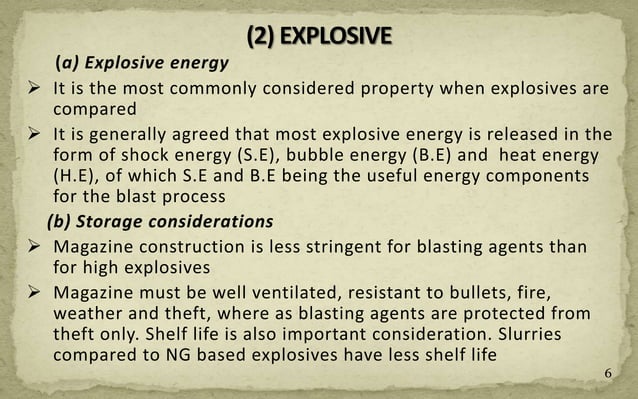 Selection of Suitable Explosives | PPTX | Geology | Science