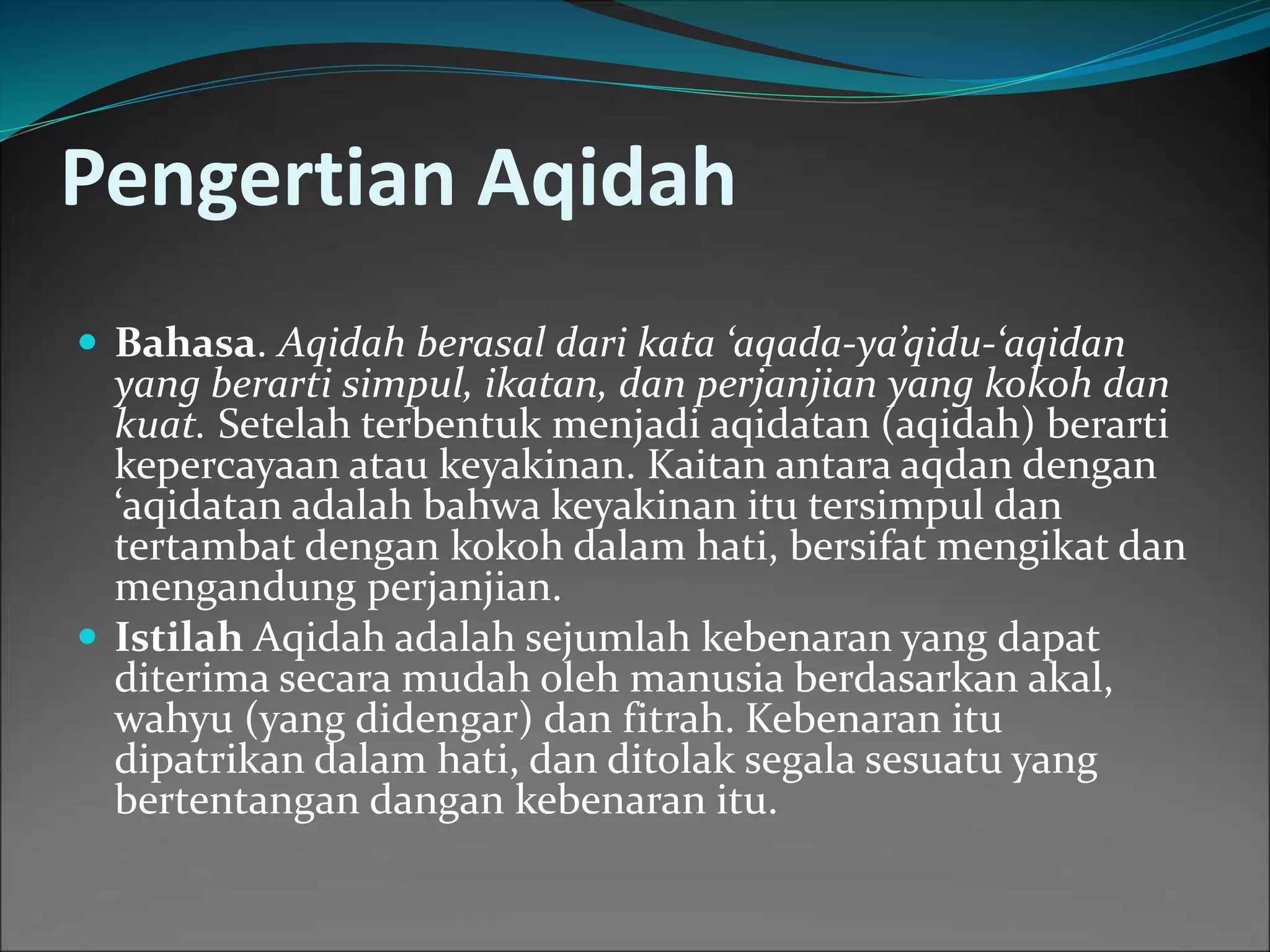 Aqidah dalam islam.ppt