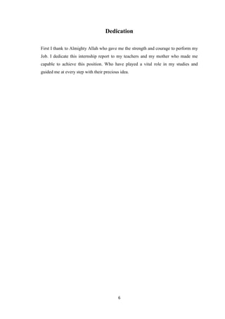 internship thesis pakistan aeronautical complex kamra | DOCX