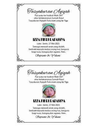 Aqiqah izza | PDF