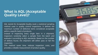 AQL Acceptable Quality Level: A Key Standard in Quality Inspection | PPTX